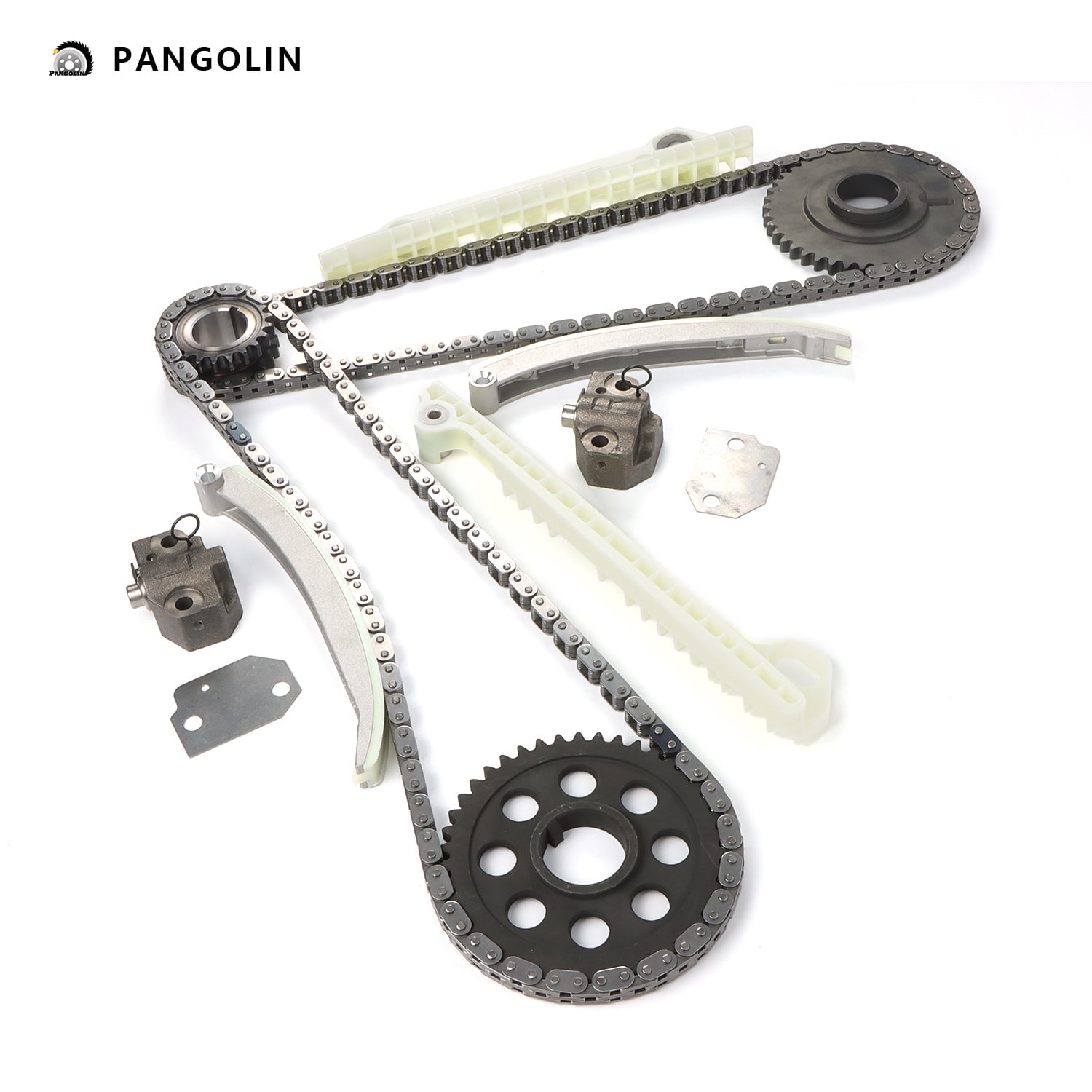 PANGOLIN Engine Timing Chain Kit with Gear Tensioners Guide Rails Fit ...
