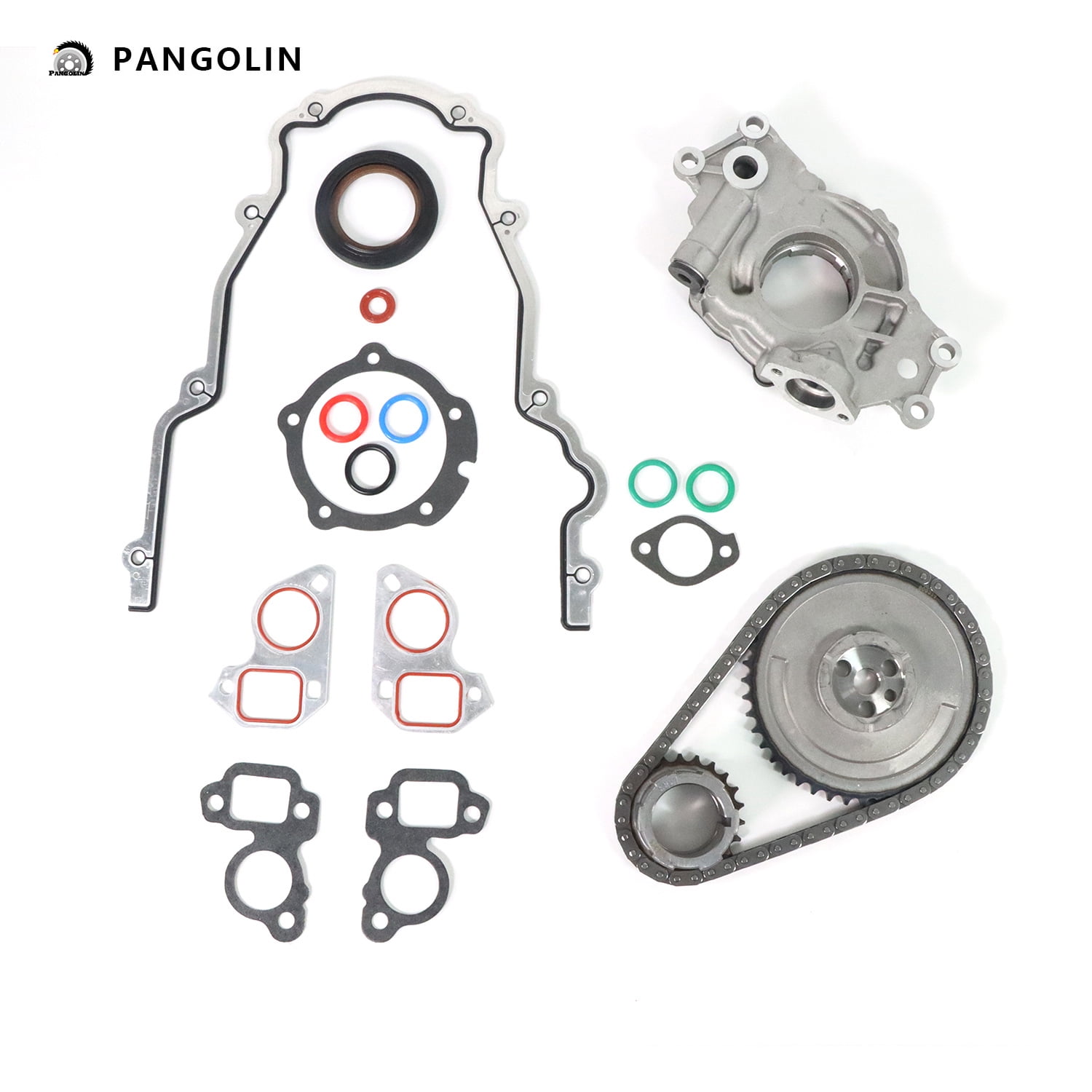 PANGOLIN Engine Timing Chain Kit with Oil Pump Fit for Chevrolet GM 4 ...