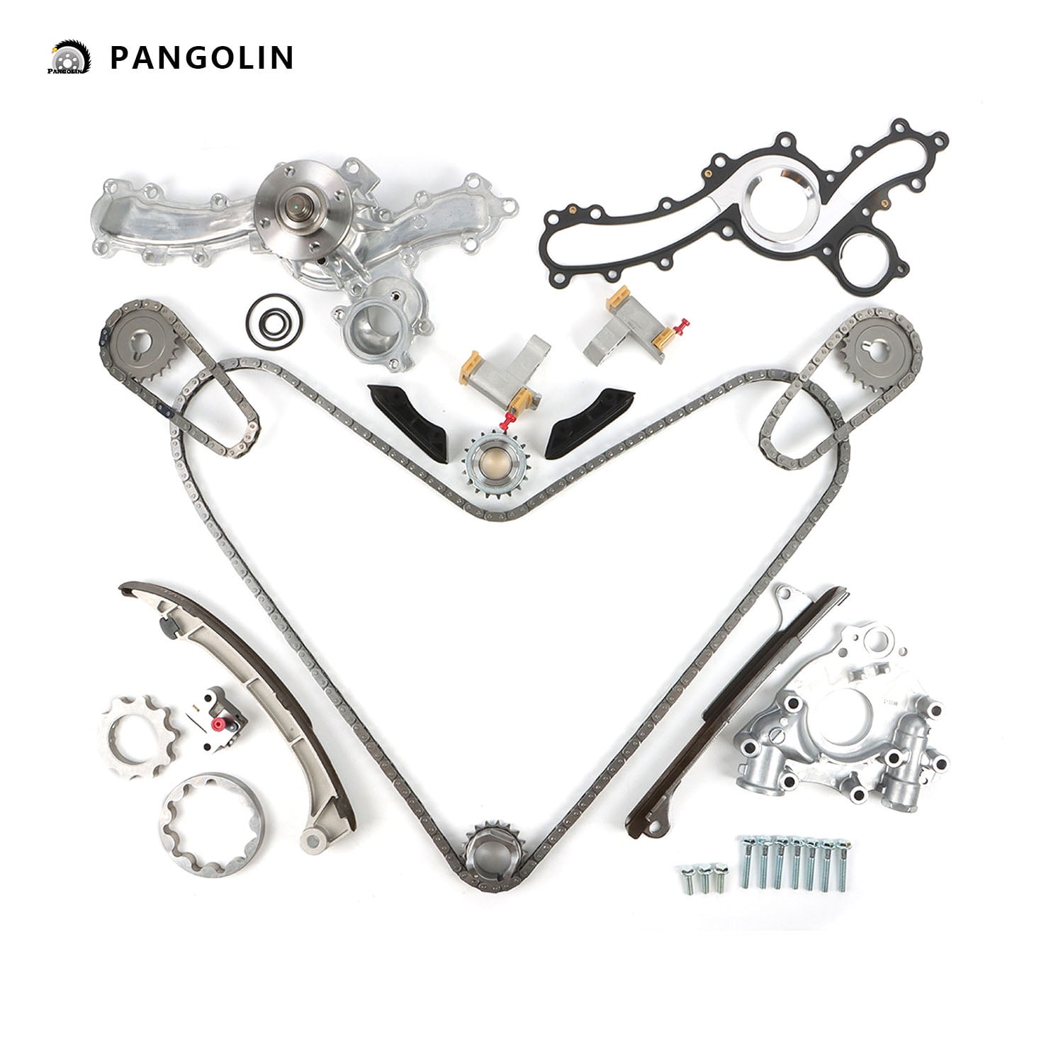 PANGOLIN Engine Timing Chain Kit with Water & Oil Pump Fit for 2003 ...