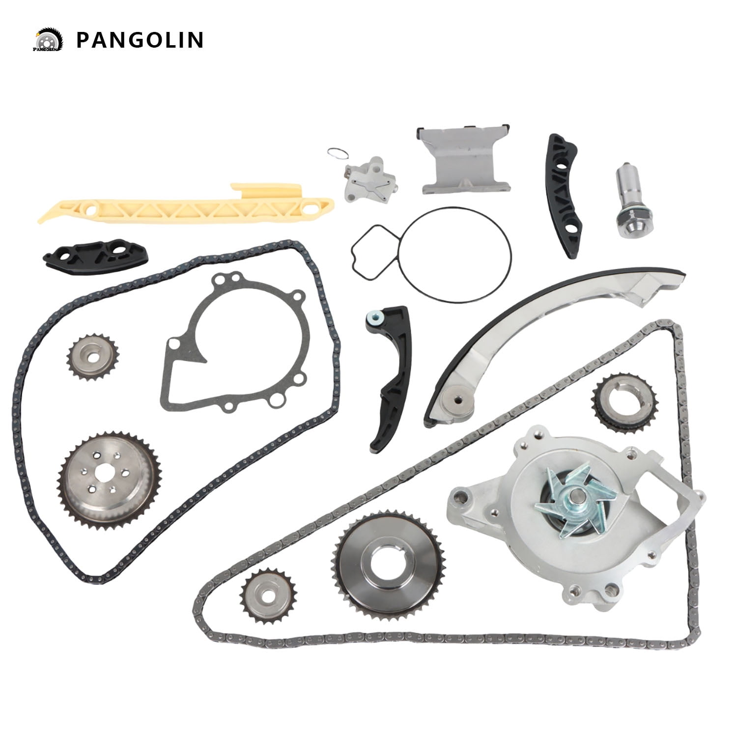 PANGOLIN Engine Timing Chain Kit with Water Pump Fit for 2012-2015 ...