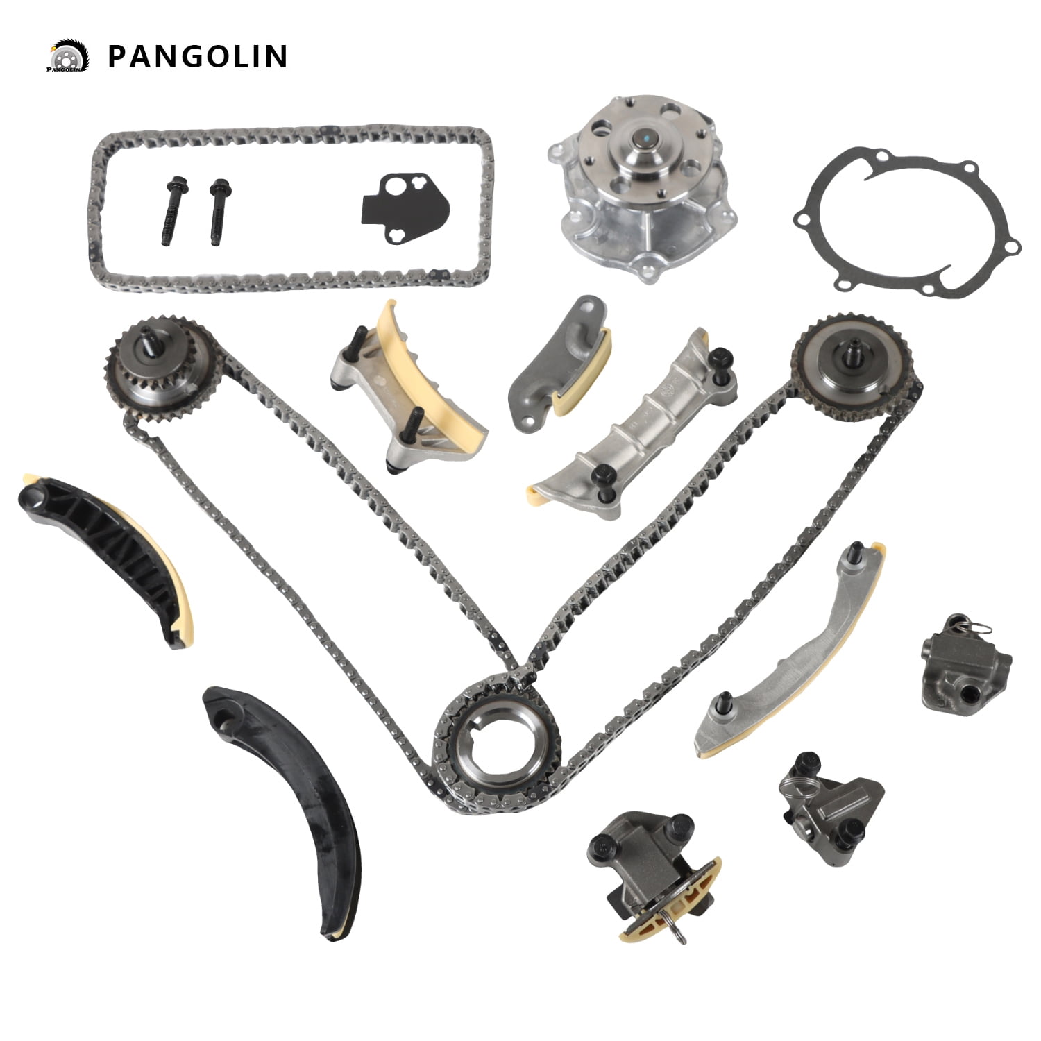 PANGOLIN Engine Timing Chain Kit with Water Pump Fit for Cadillac CTS ...