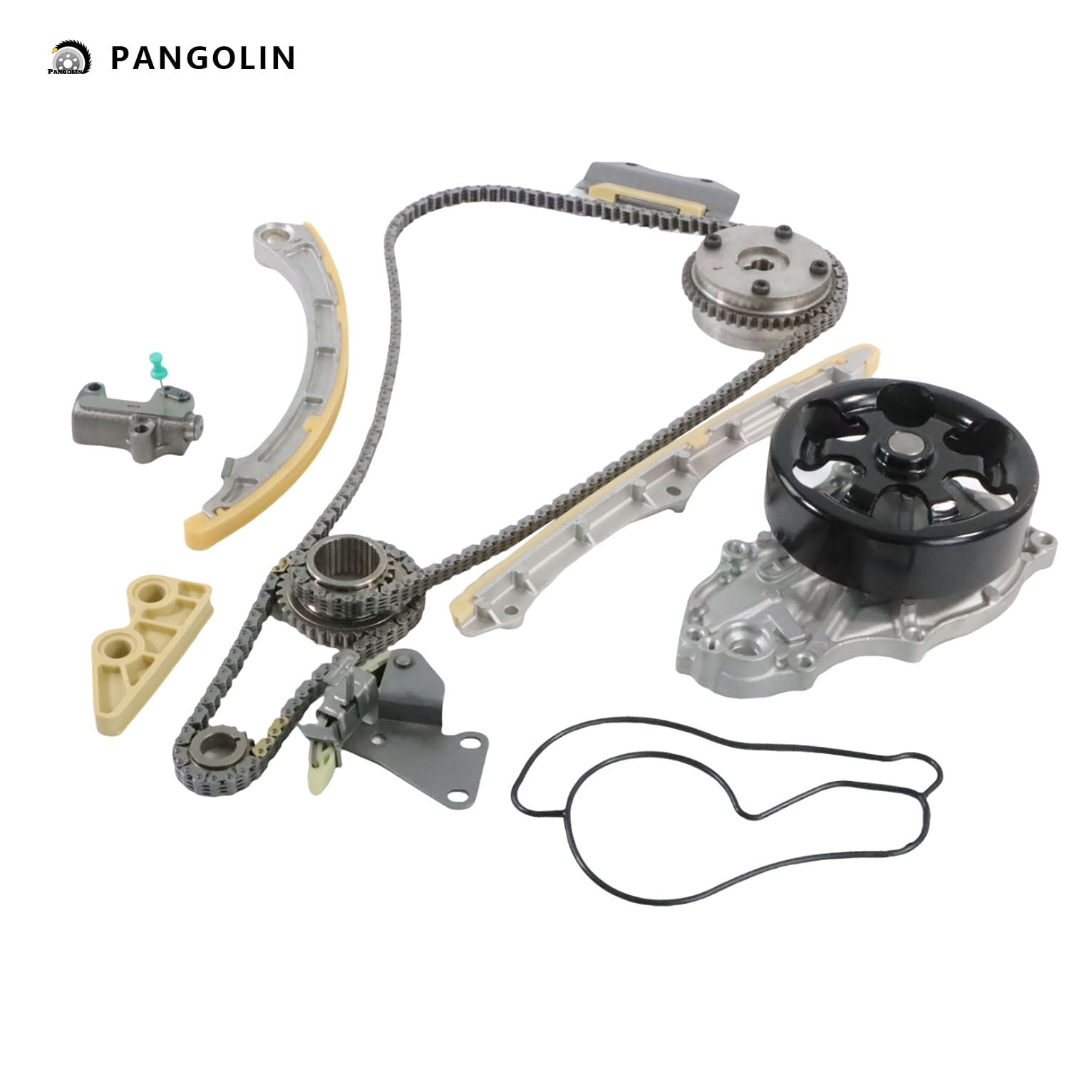 PANGOLIN Engine Timing Chain Kit with Water Pump Tensioners Fit for ...