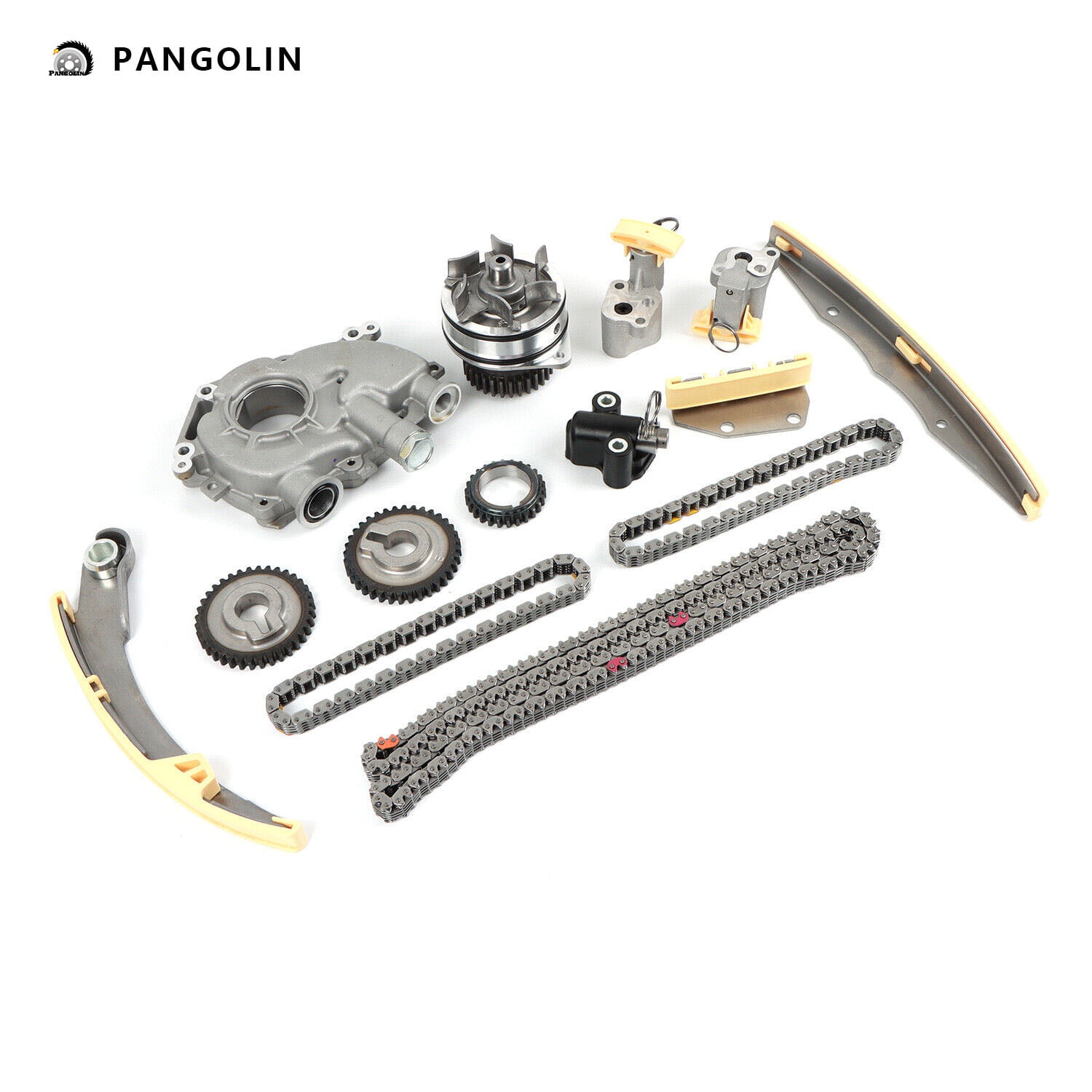 PANGOLIN Timing Chain Kit with Water Oil Pump and Gears 13028-ZK01C Fit for 2005-2010 Nissan ...