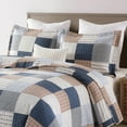 Pangushan 100 Cotton King Quilt Set Farmhouse Patchwork Reversible
