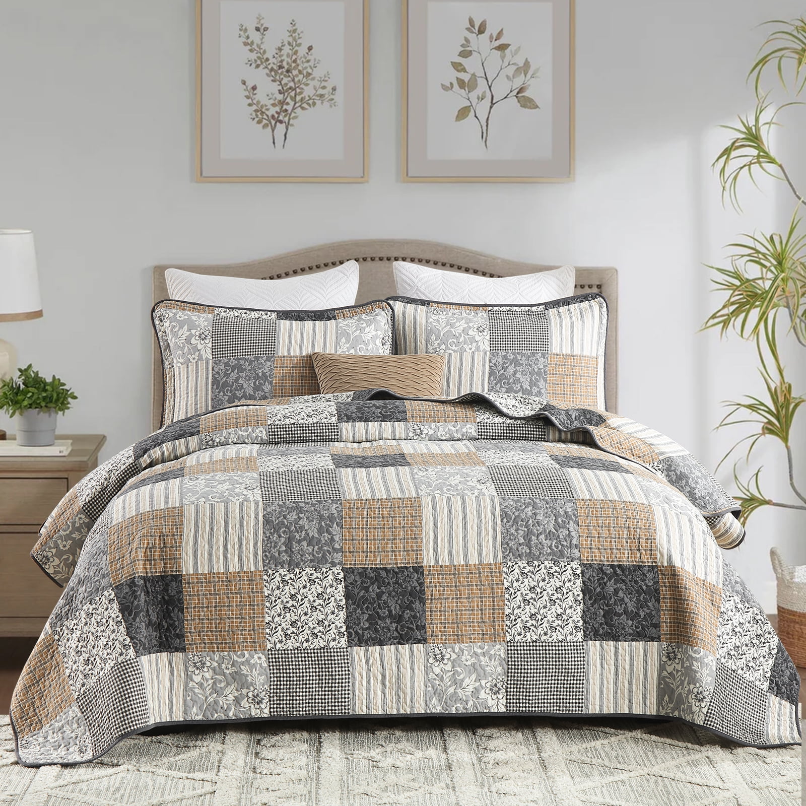 Pangushan 100 Cotton Quilt King Size King Quilt Bedding Set Quilted