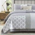 Pangushan King Size Quilt Set 3pcs 100 Cotton Patchwork Floral