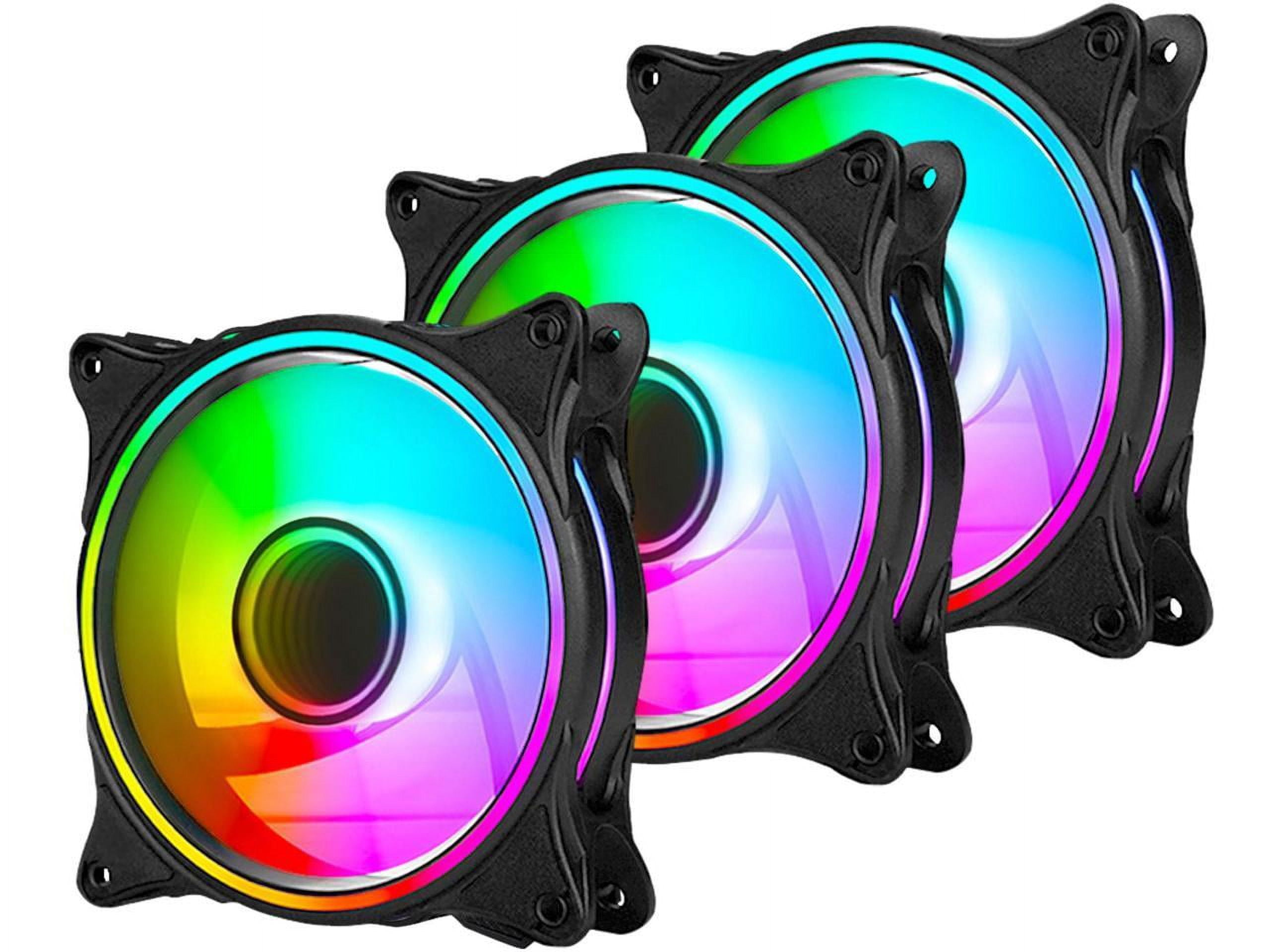 PANO-MOUNTS 120mm Addressable RGB PWM Fans PC Computer CPU Case Fan 5V ...
