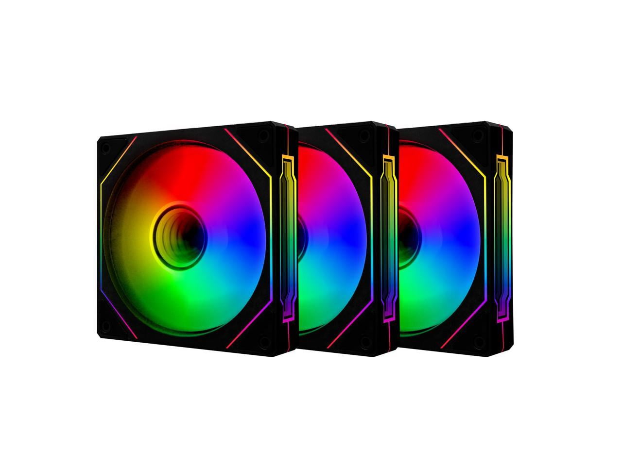 PANO-MOUNTS 120mm Infinity Mirror ARGB Addressable RGB PWM Cooling Fans ...