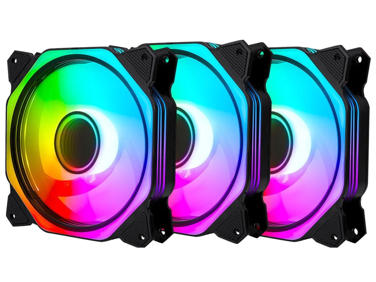 PANO-MOUNTS 120mm RGB Fans 5V 3Pin Addressable RGB PWM PC Computer CPU ...