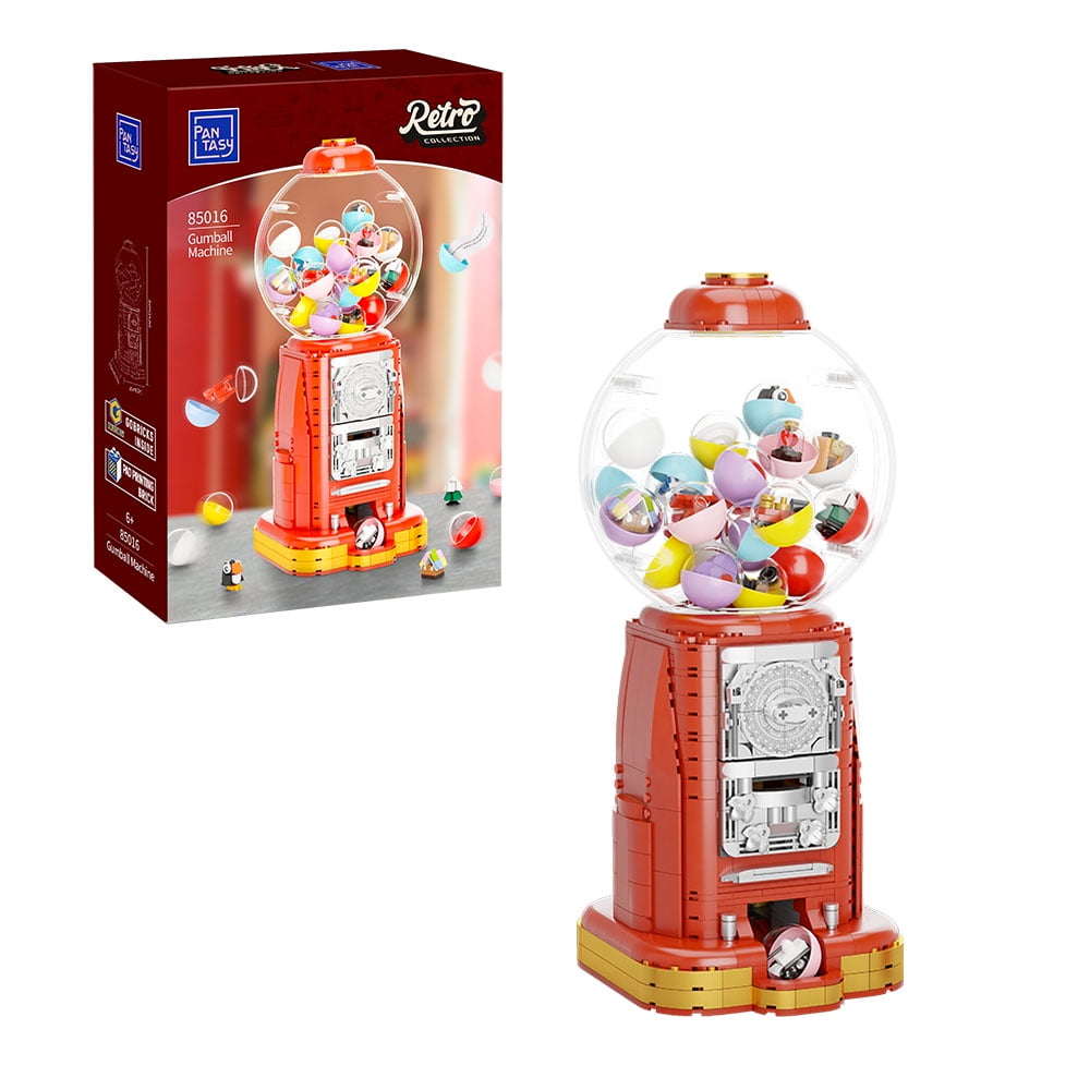 PANTASY Retro Gumball Machine Building Block Set, with 12 Micro Blocks ...
