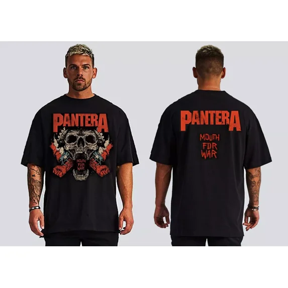 PANTERA MOUTH FOR WAR HEAVY METAL BLACK T SHIRT, PANTERA MOUTH FOR WAR HEAVY METAL BLACK Tee ...