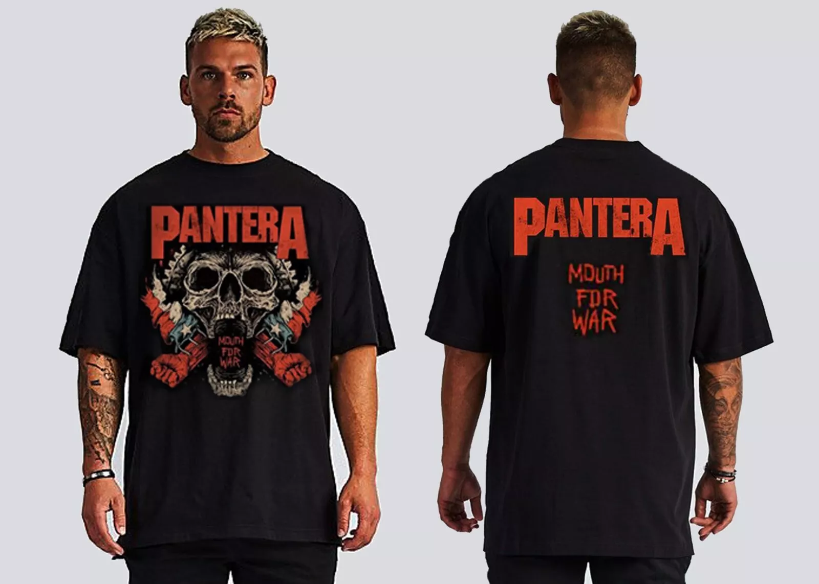 PANTERA MOUTH FOR WAR HEAVY METAL BLACK T SHIRT fan merch - Walmart.com