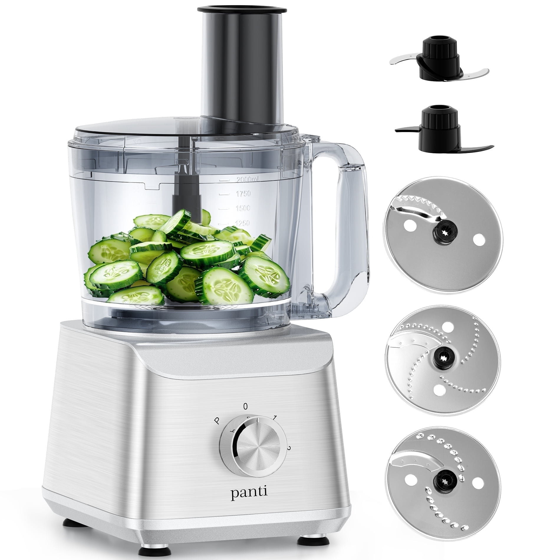 PANTI Food Processor & Vegetable Chopper for Slicing,Shredding,Mincing ...