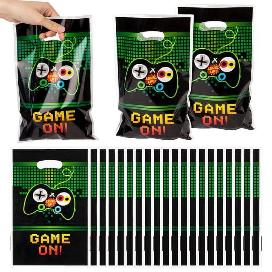PANTIDE Video Games Party Favor Bags, Game on Plastic Loot Gifts Bags ...
