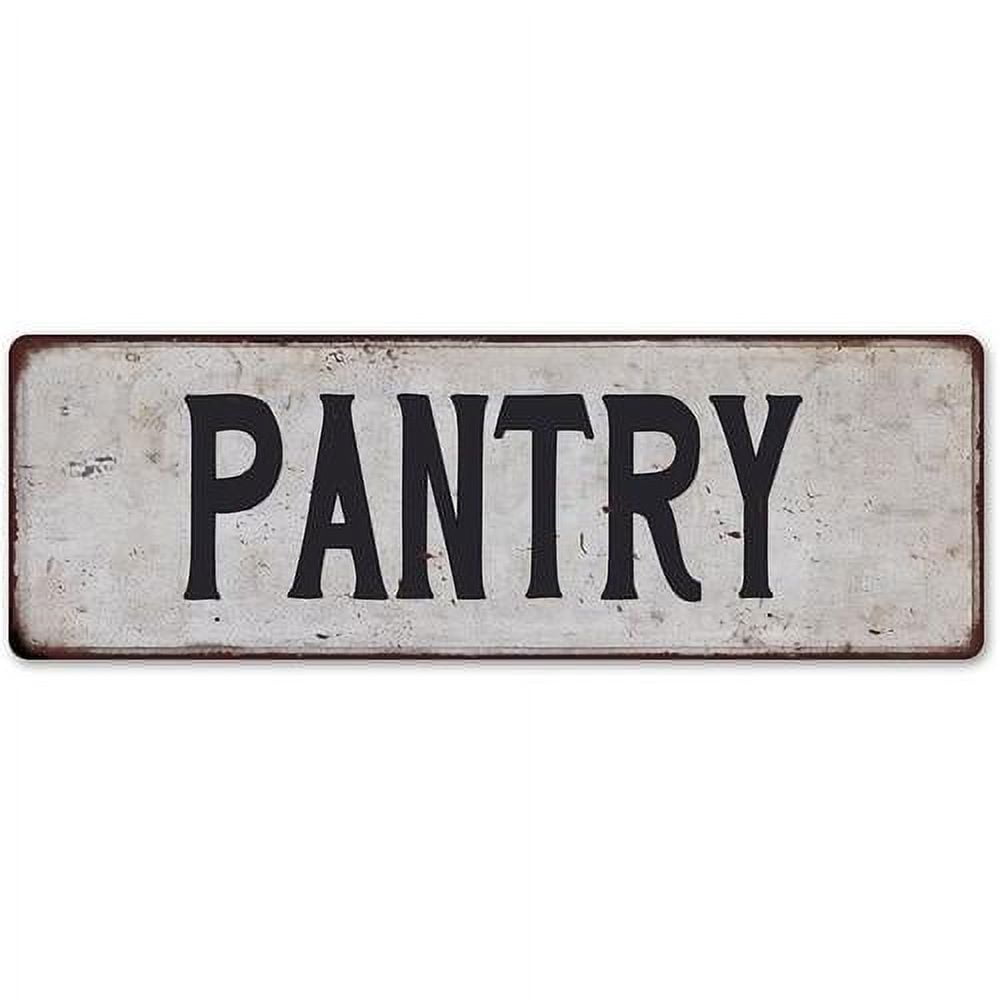 PANTRY Vintage Look Rustic Metal Sign Plaque Signs Wall Decor 6 X 18 ...