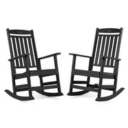 F O O W I N Set of 2 Patio Resin Balcony Rocking Chairs, All-Weather ...