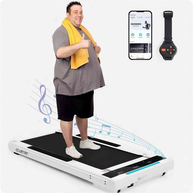 PAOLFOX Walking Pad 300 lb Capacity, Under Desk Treadmill with App ...