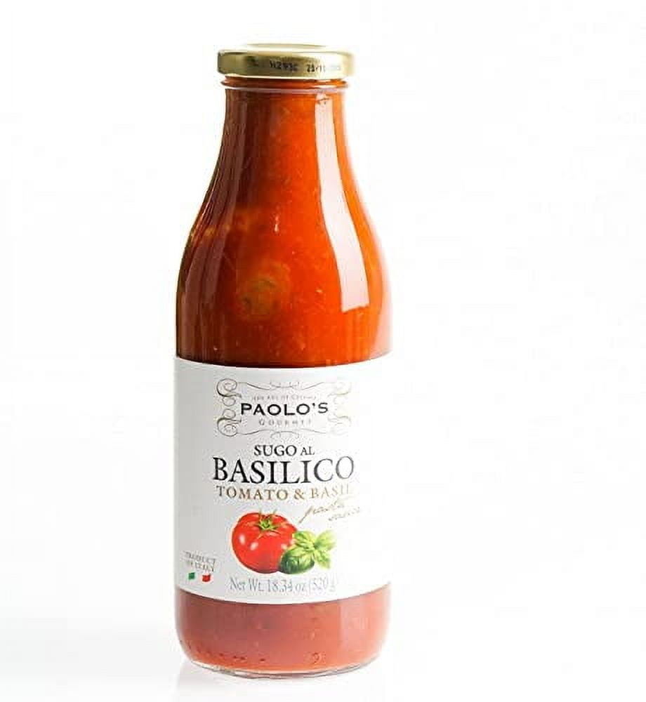 PAOLO Gourmet Jars, Sugo Al Basilico Sauce, 18.34 Ounce - Walmart ...