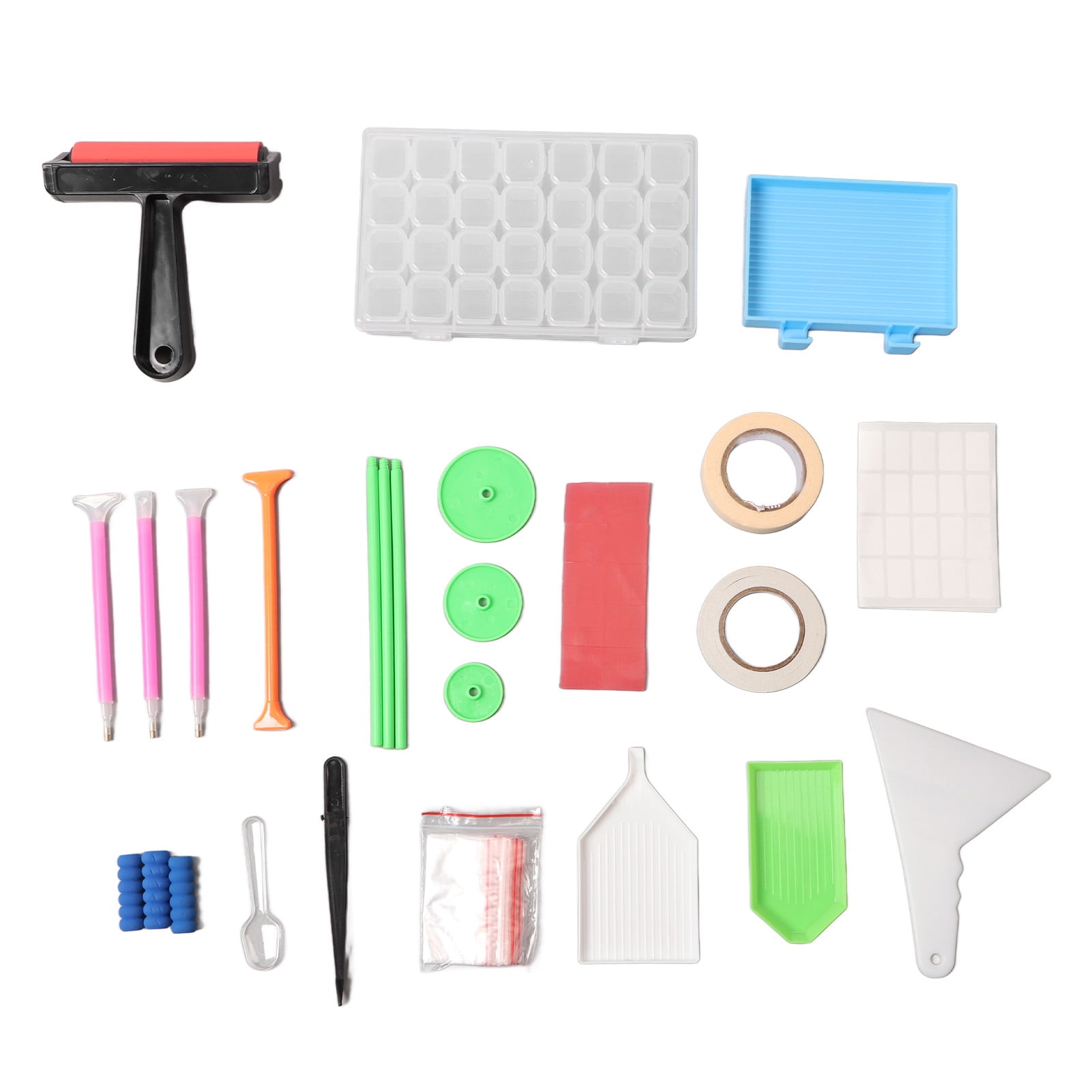 PAOMIAN 105 Pieces Rhinestone Painting Tools Point Drill Pen Multi Grid ...