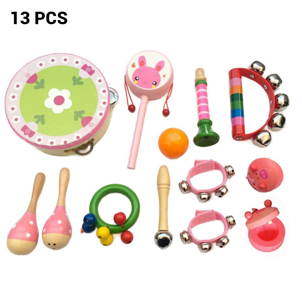 PAOMIAN 13PCS Educational Children Musical Instruments Rattle Hand ...