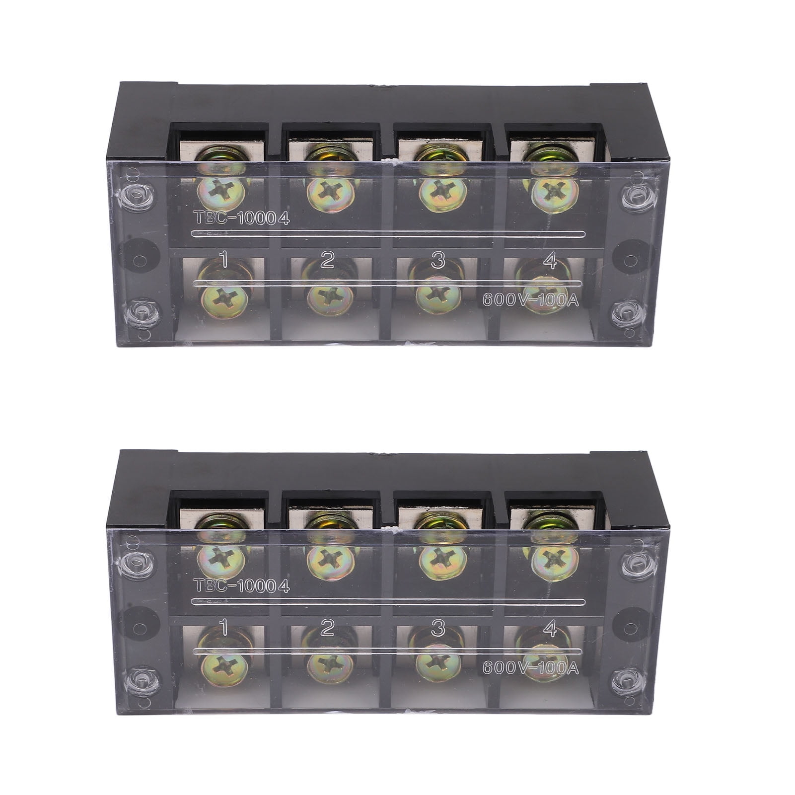Paomian 2 Pcs Terminal Strip Block 100a 600v Large Current Easy Wiring
