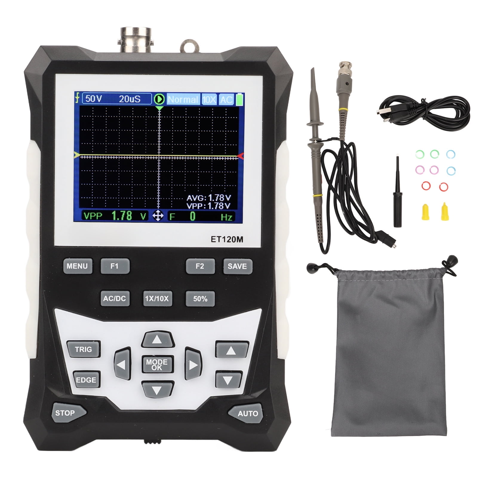 PAOMIAN Handheld Oscilloscope 120MHz Waveform Bandwidth High Accuracy 2 ... PAOMIAN Handheld Oscilloscope 120MHz Waveform Bandwidth High Accuracy 2 ...