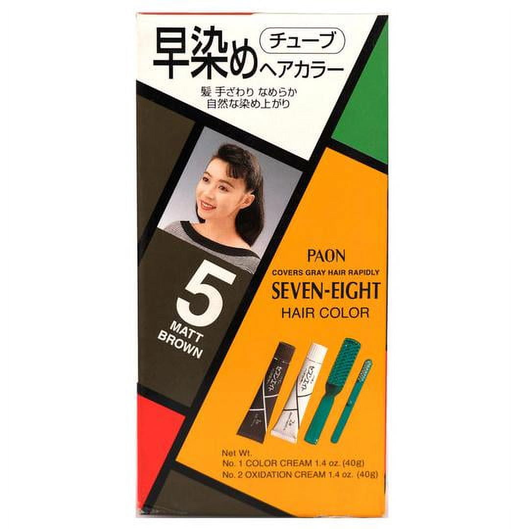 PAON SEVEN-EIGHT HAIR COLOR KIT 5 MATT BROWN - Walmart.com