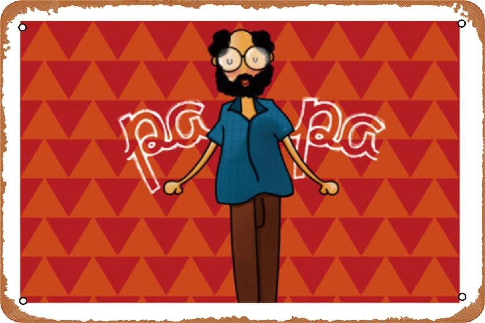 PAPA Wall Art | 8x12 Vintage Retro Funny Beer Signs, Man Cave, Bar, BBQ ...