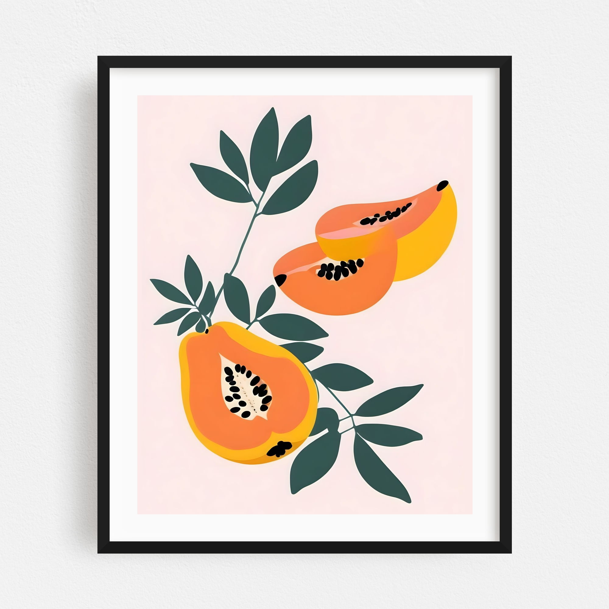 PAPA-YAY! Tropical Fruit Papaya - India Digital Art Fruit Botanical ...