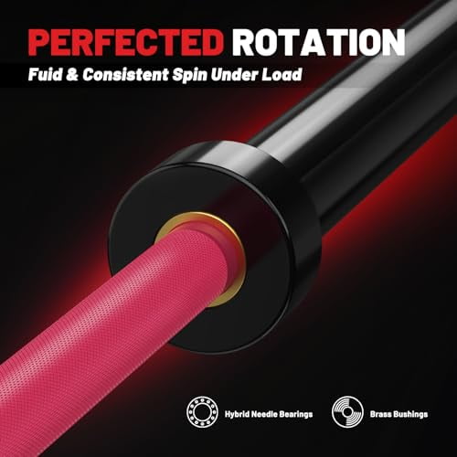 PAPABABE Barbell, Hybrid Needle Bearings & Bushings, 190K PSI Steel ...