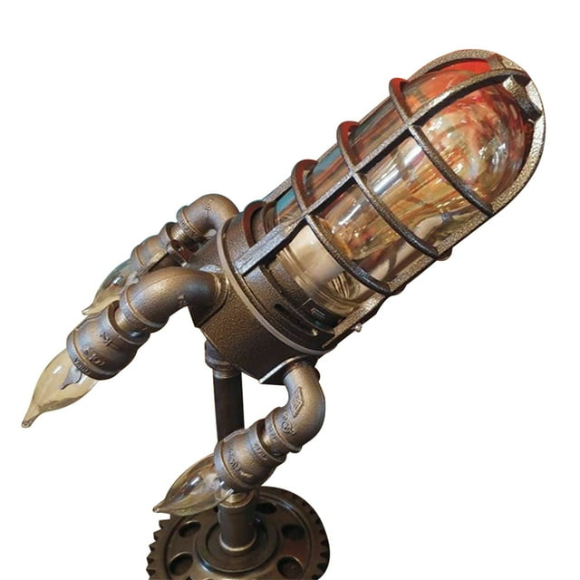 PAPADA Retro Steampunk Rocket Light Home Decoration Rocket Launcher ...