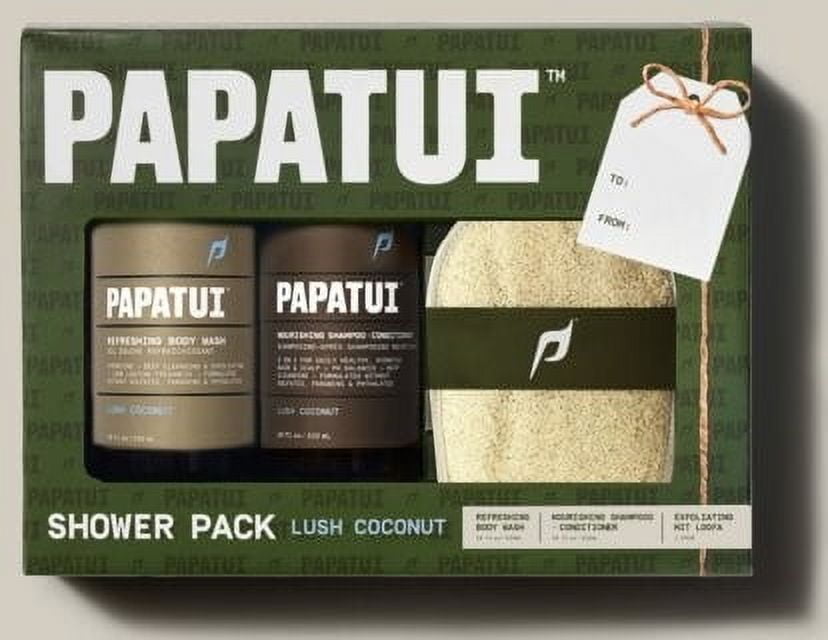 PAPATUI Shower Pack with Loofah: (2-in-1 Shampoo & Conditioner, Body ...