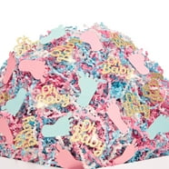UNIQOOO 1 LB Metallic Iridescent Pink Crinkle Paper Shredded Filler ...