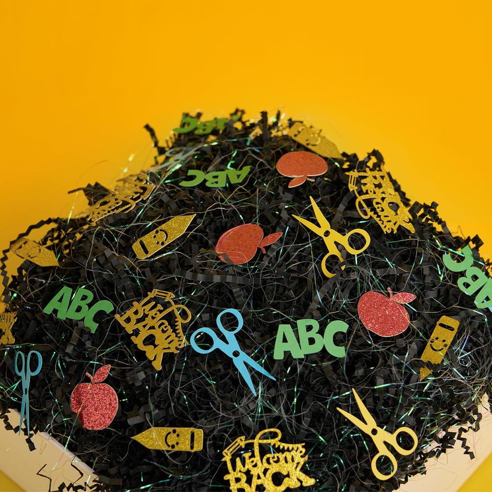 PAPER FAIR 1 LB Back to School Black Crinkle Cut Paper Shred Filler w ...