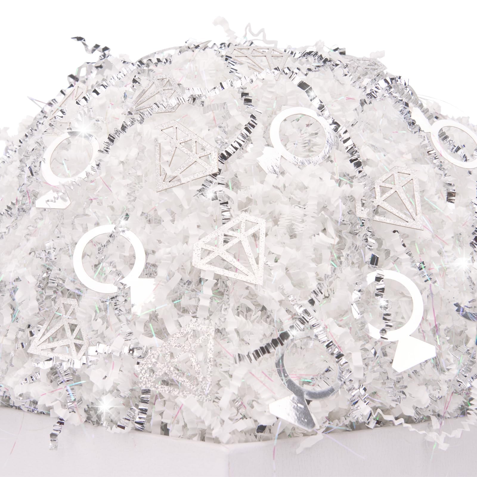 PAPER FAIR 1 LB Diamond Ring Crinkle Cut Paper Shred Filler with ...