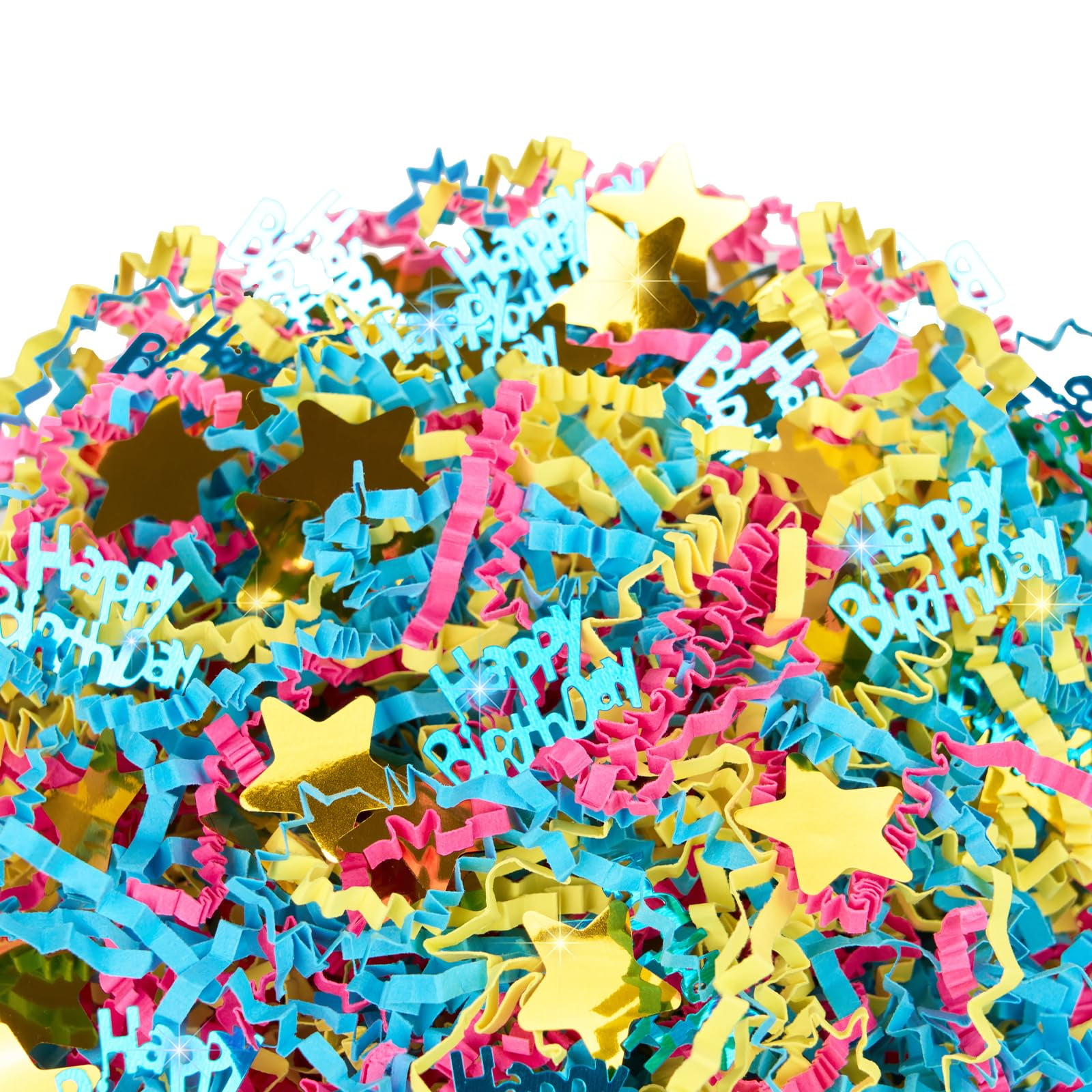 PAPER FAIR 1 LB Happy Birthday Pink Yellow Blue Easter Grass Crinkle ...