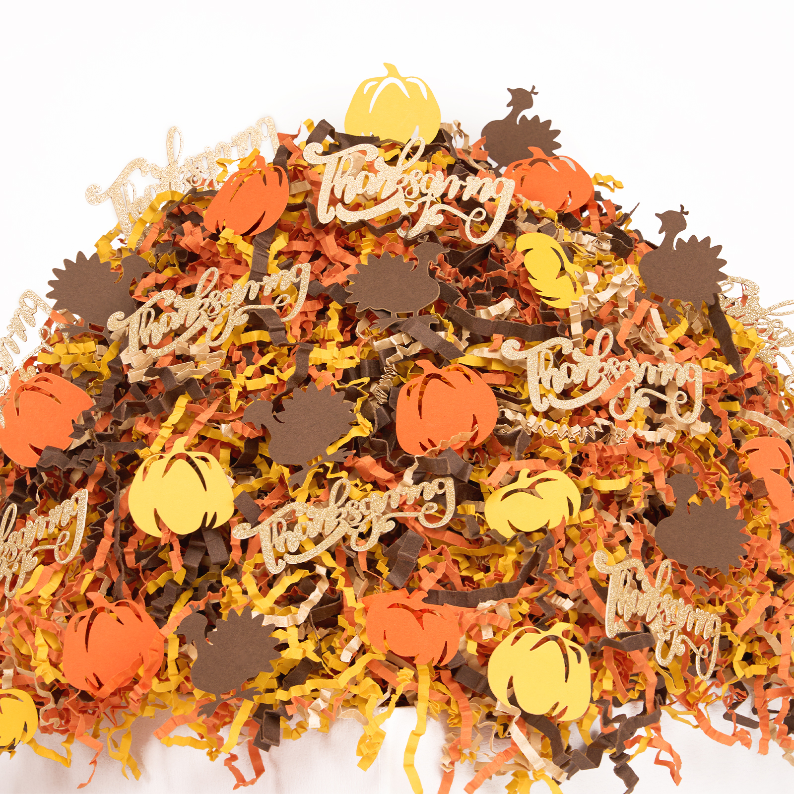 PAPER FAIR 1 LB Thanksgiving Crinkle Cut Paper Shred Filler w/Turkey ...