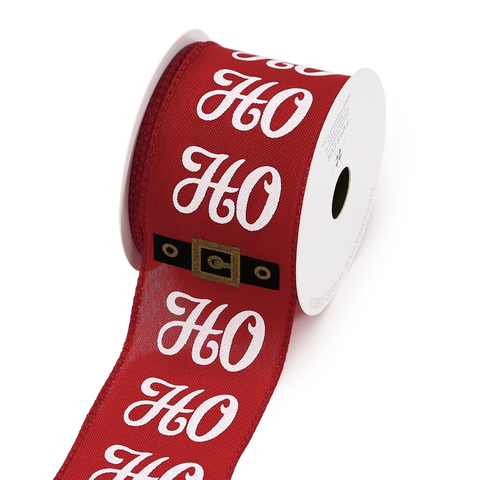 PAPER FAIR 2.5 Inch Wide Christmas Wired Ribbon, 10 Yd Roll, Candy Cane ...