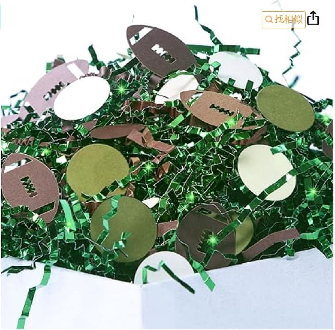 PAPER FAIR 1LB American Football Crinkle Cut Paper Shred Filler w ...