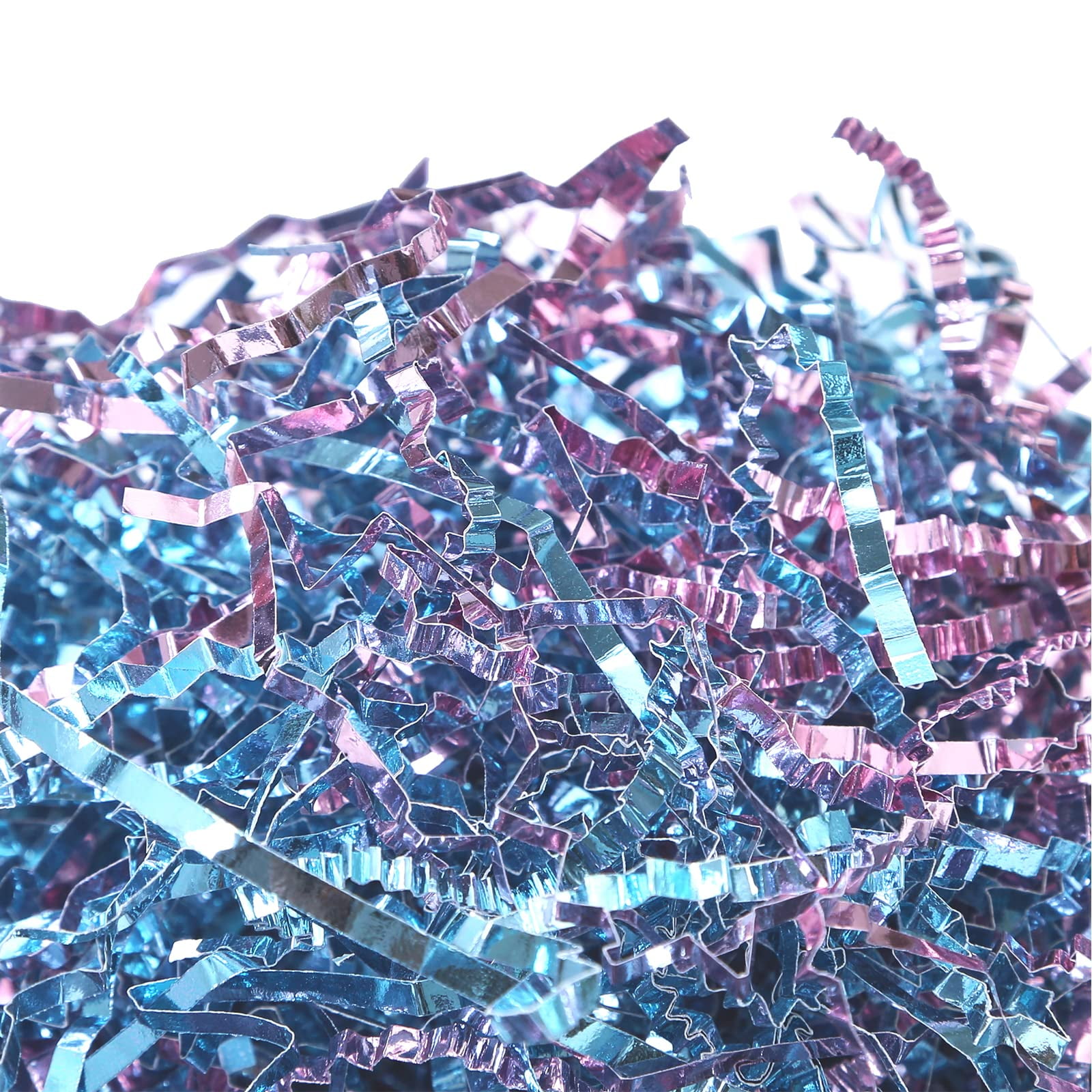PAPER FAIR 1LB Metallic TSF6 Purple Blue Crinkle Cut Shredded Filler ...