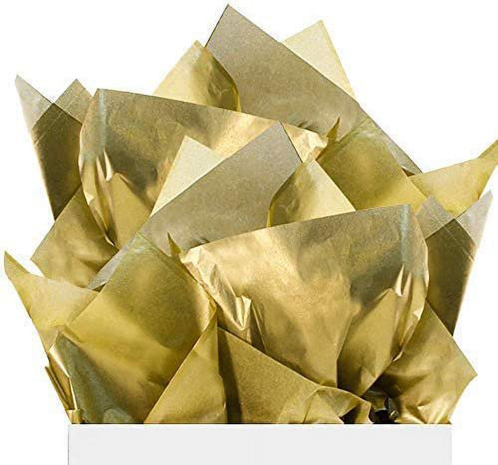 UNIQOOO 40 Sheets Premium Gold Tissue Gift Wrap Paper Bulk for Birthday ...