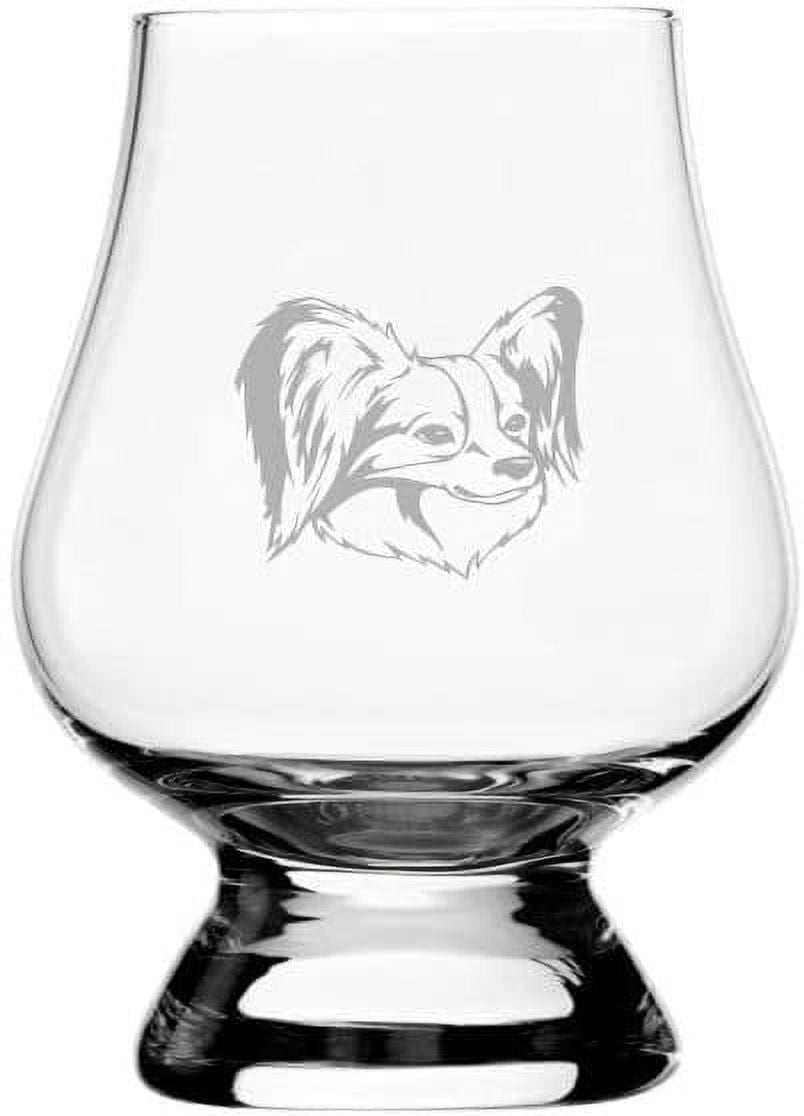 PAPILLON Dog Themed Etched 2.5oz Glencairn Wee Whisky Glass - Walmart.com