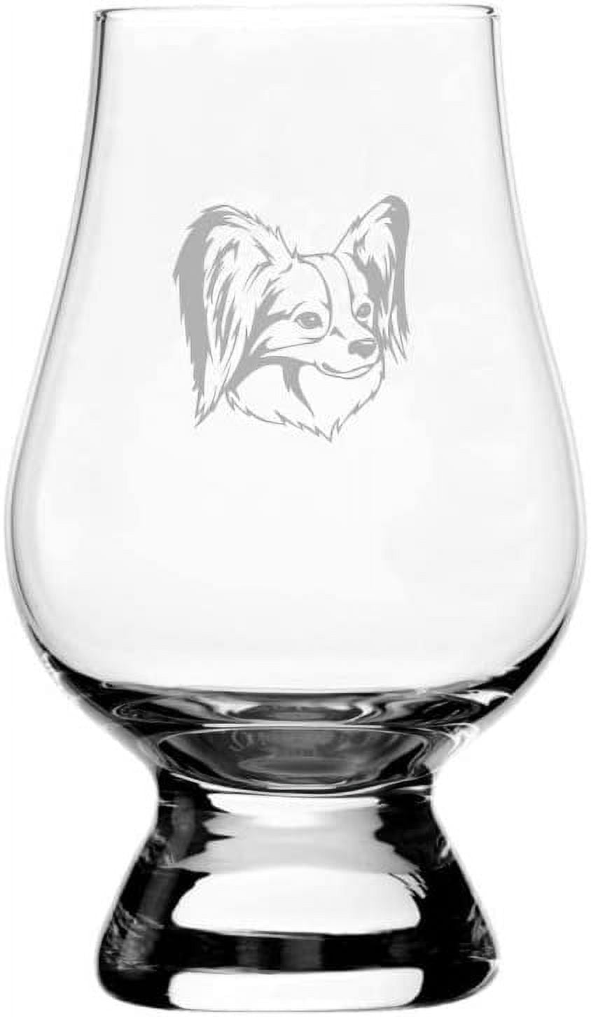 PAPILLON Dog Themed Etched 6.5oz Glencairn Whisky Glass - Walmart.com
