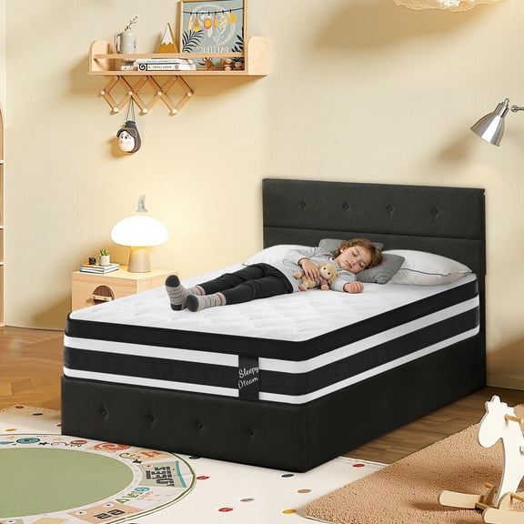 Full Size 12INCH CertiPUR-US Hybrid Mattress with 7-Zoned Individual ...