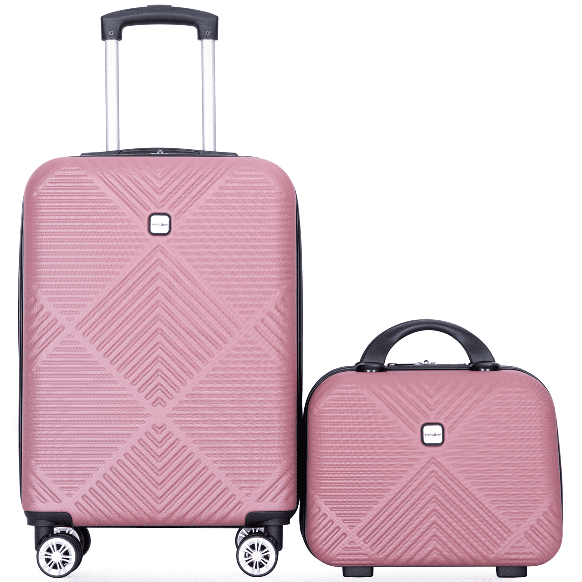 PAPROOS 2 Piece Carry on Luggage Set, 20in 14in Hardshell Suitcase with ...