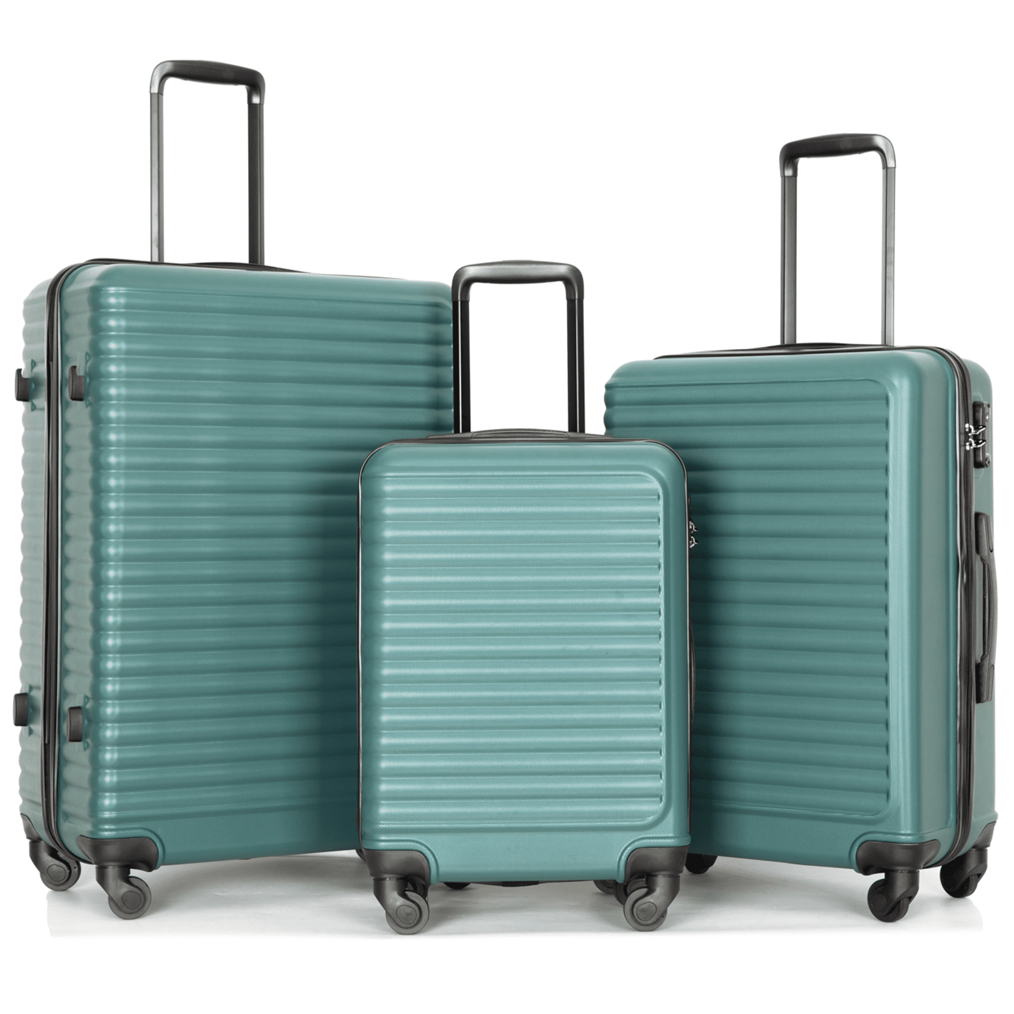 PAPROOS 3 PCS Luggage Set, Lightweight Carry on Hardside Suitcases Set ...