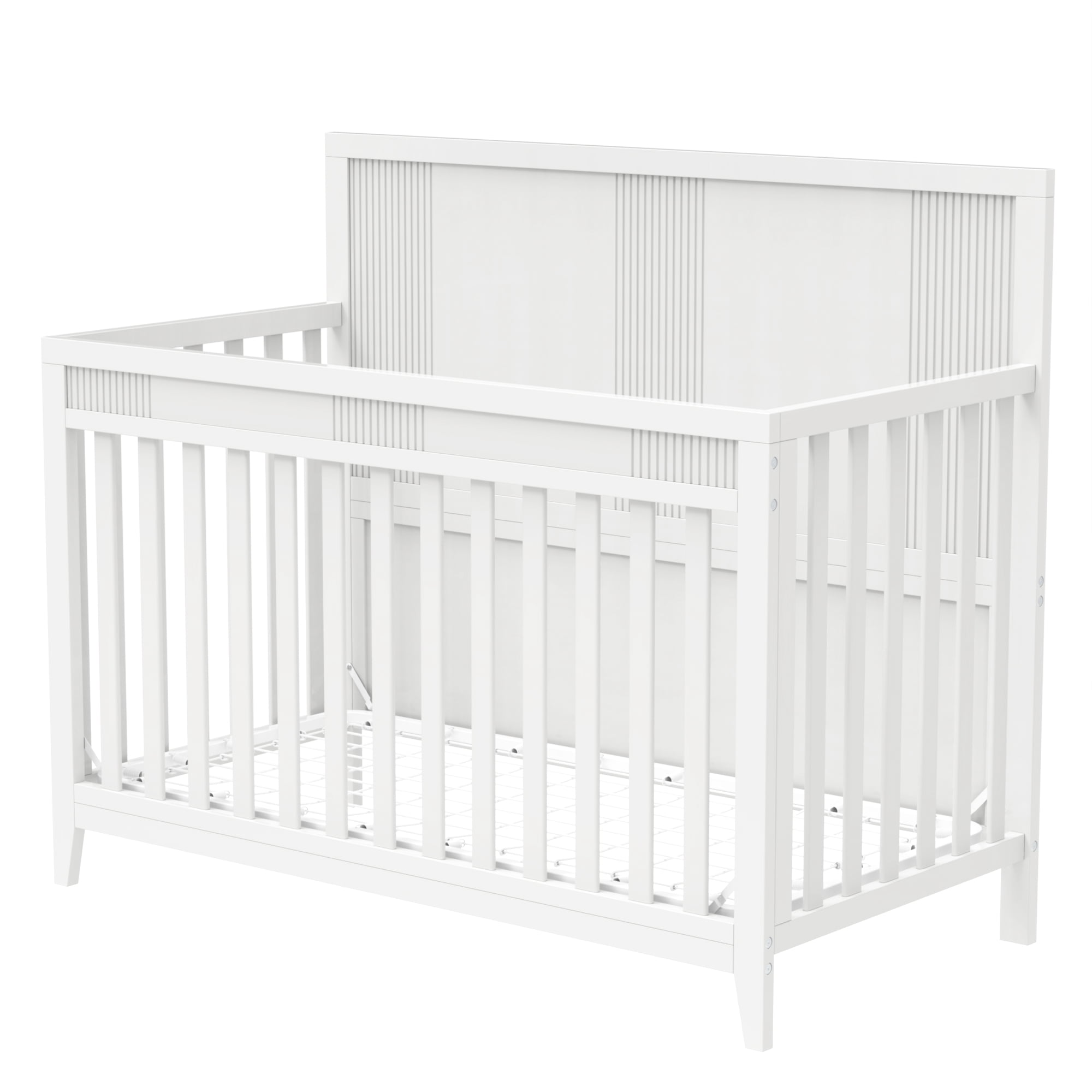 PAPROOS Cribs for Baby, Modern Solid Pine Wood Baby Crib, Non-Toxic ...