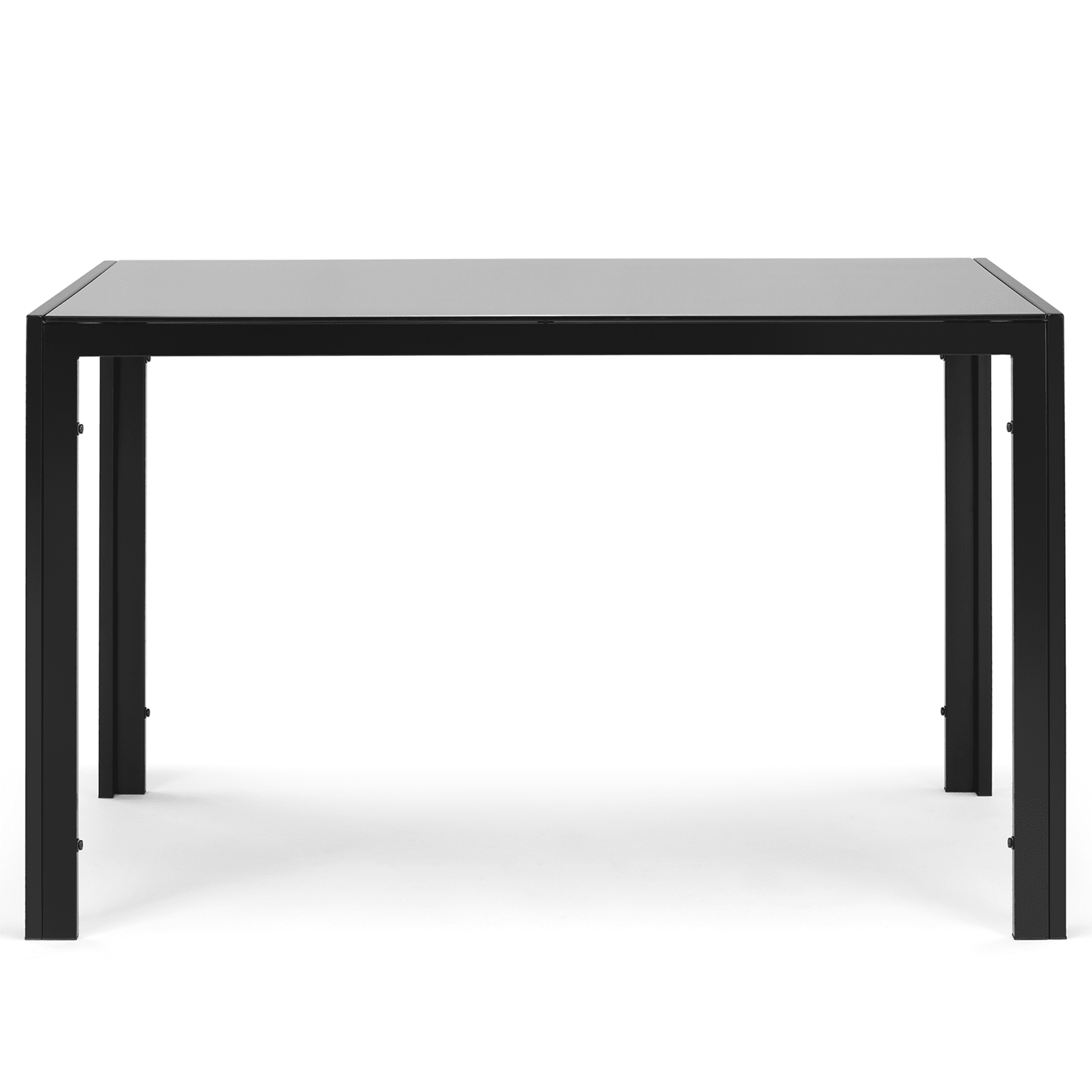 PAPROOS Dining Table for 4, Modern Tempered Glass Dining Table with 4 ...