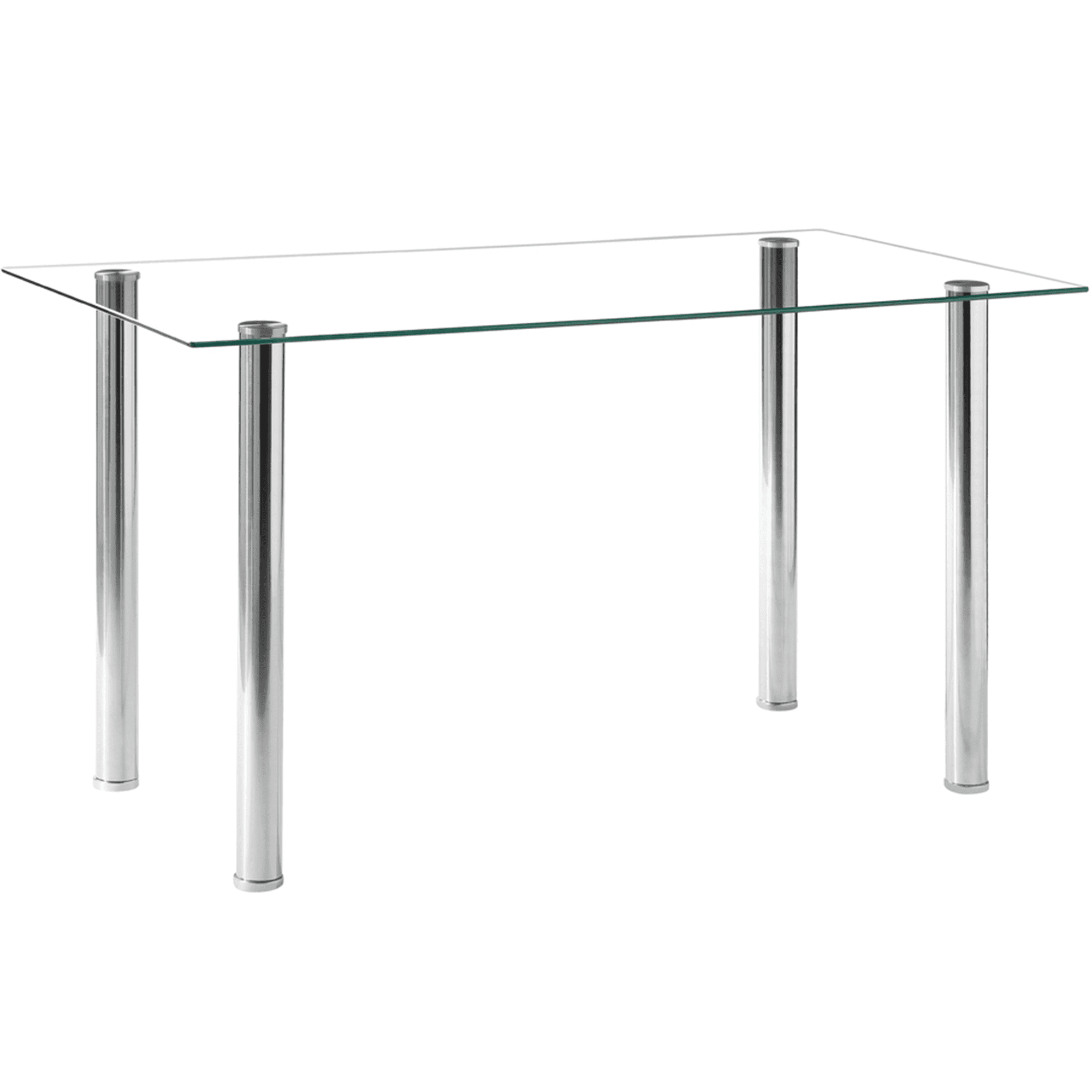 PAPROOS Dining Table for 6, Modern Tempered Glass Dining Table with 4 ...