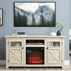 Sunmthink 68" Fireplace TV Stand for TVs up to 80 Inch, Entertainment ...